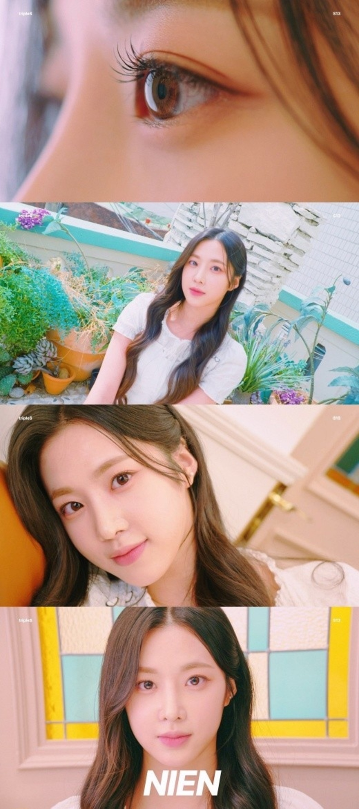 tripleS、新メンバーNienの予告映像を公開…清楚な魅力をアピール - Kstyle