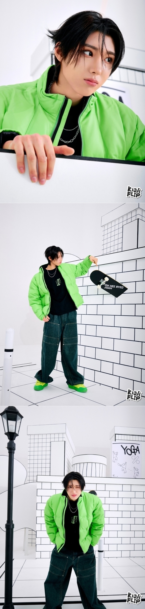 JYPの新ボーイズグループKickFlip、収録曲「Umm Great」MVフォトを公開…漫画のような世界観 - Kstyle