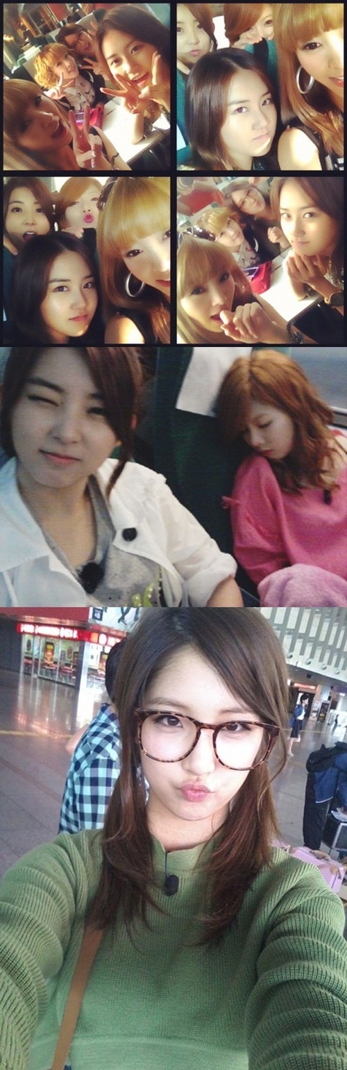 4Minute＆G.NA、電車旅行の写真を公開“キム・ヒョナはぐっすり” - Kstyle