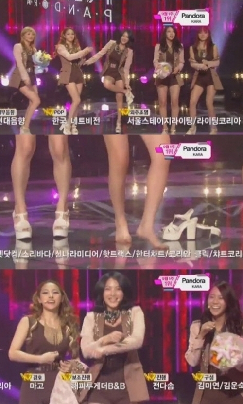 KARA「ミュージックバンク」PSY抜いて1位“素足で馬ダンスを披露” - Kstyle