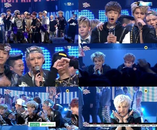 EXO「M COUNTDOWN」で3週連続1位を達成！キュートなセレモニーで“喜びを表現” - Kstyle