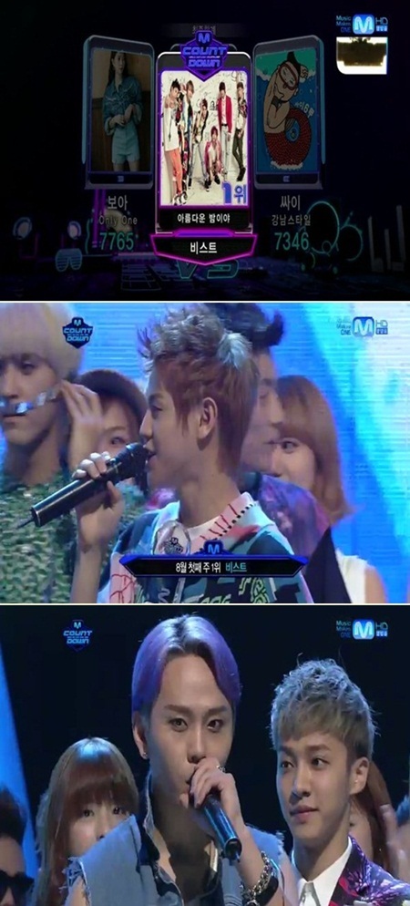 BEAST「M COUNTDOWN」でPSY＆BoAをおさえて1位に - Kstyle