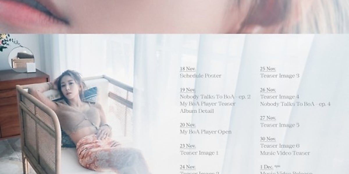 BoA、デビュー20周年記念アルバム「BETTER」スケジュールポスターを公開 - Kstyle